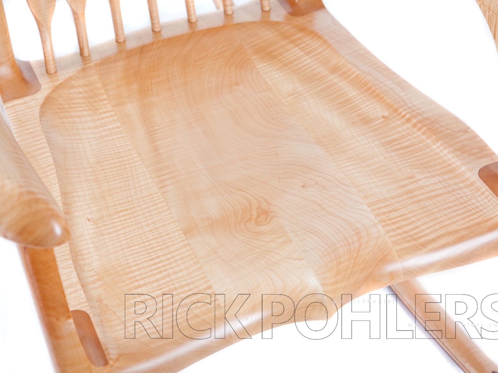 Fiddleback Maple Rocking Chair | Rick Pohlers, Woodworker